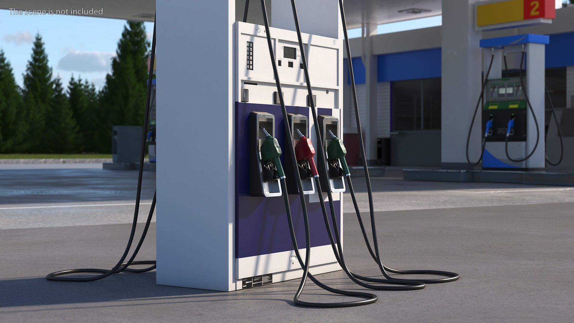 3D Gas Pump Blue - TurboSquid 2277605