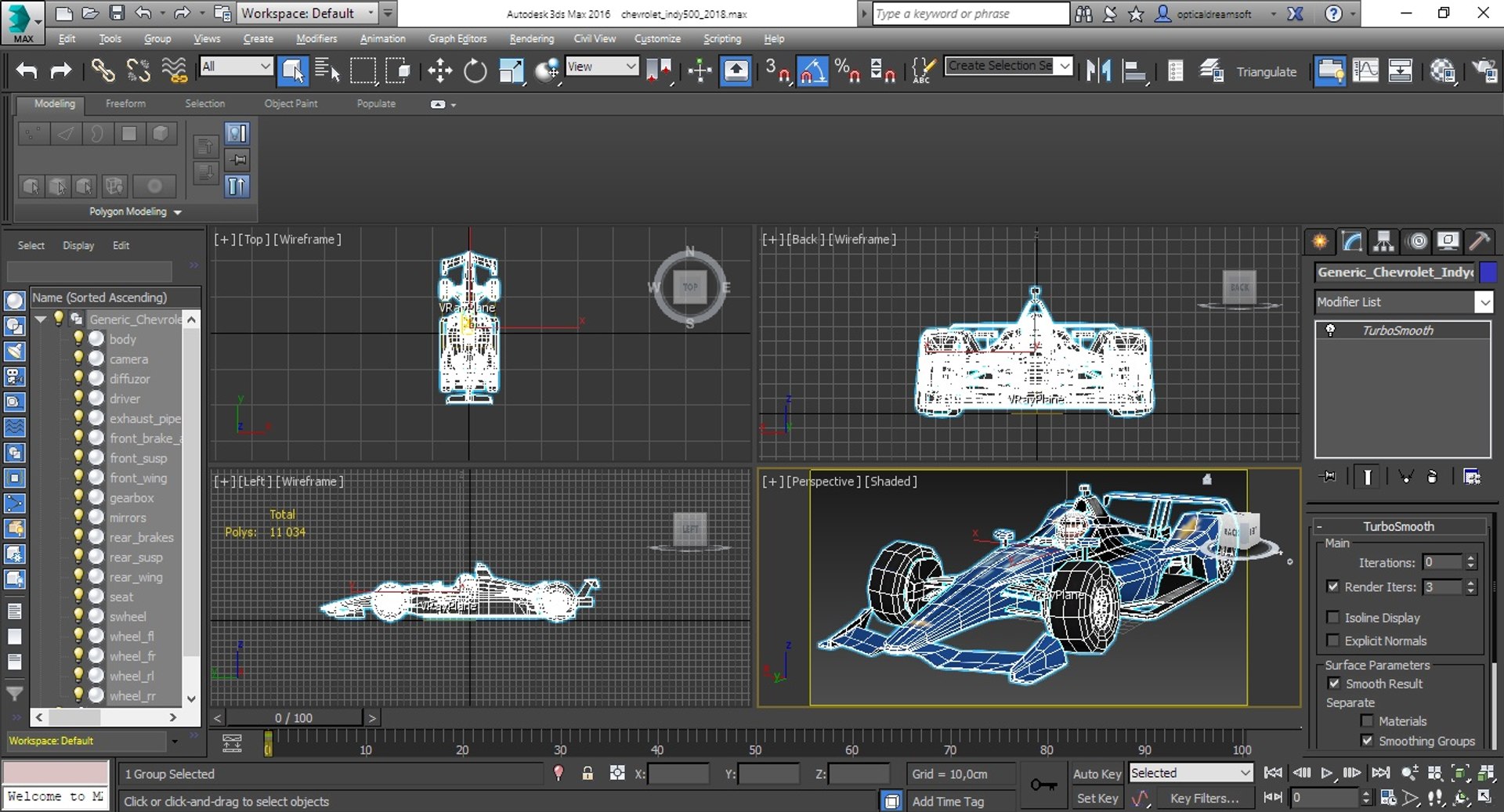 Generic Indycar Chevrolet Season 3D Model - TurboSquid 1190177
