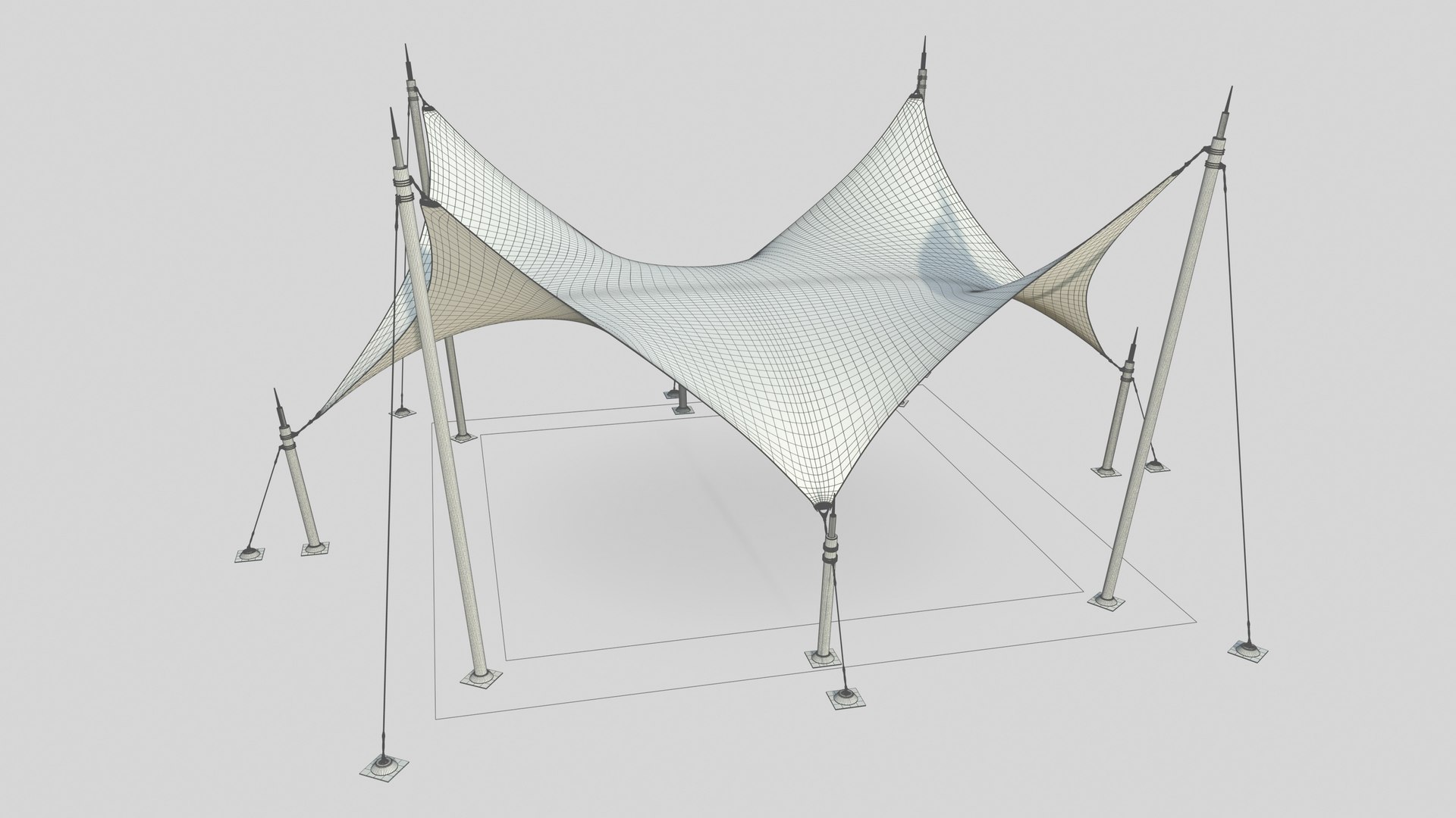 3D Innovative Tensile Structure - TurboSquid 2260263