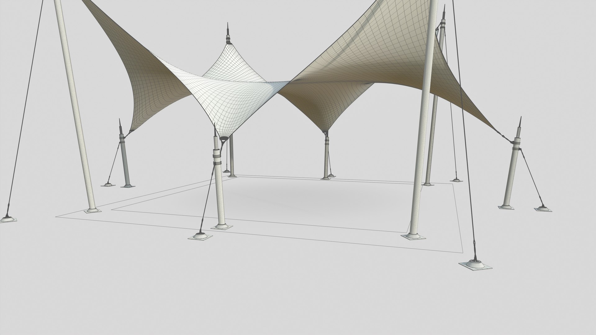 3D Innovative Tensile Structure - TurboSquid 2260263