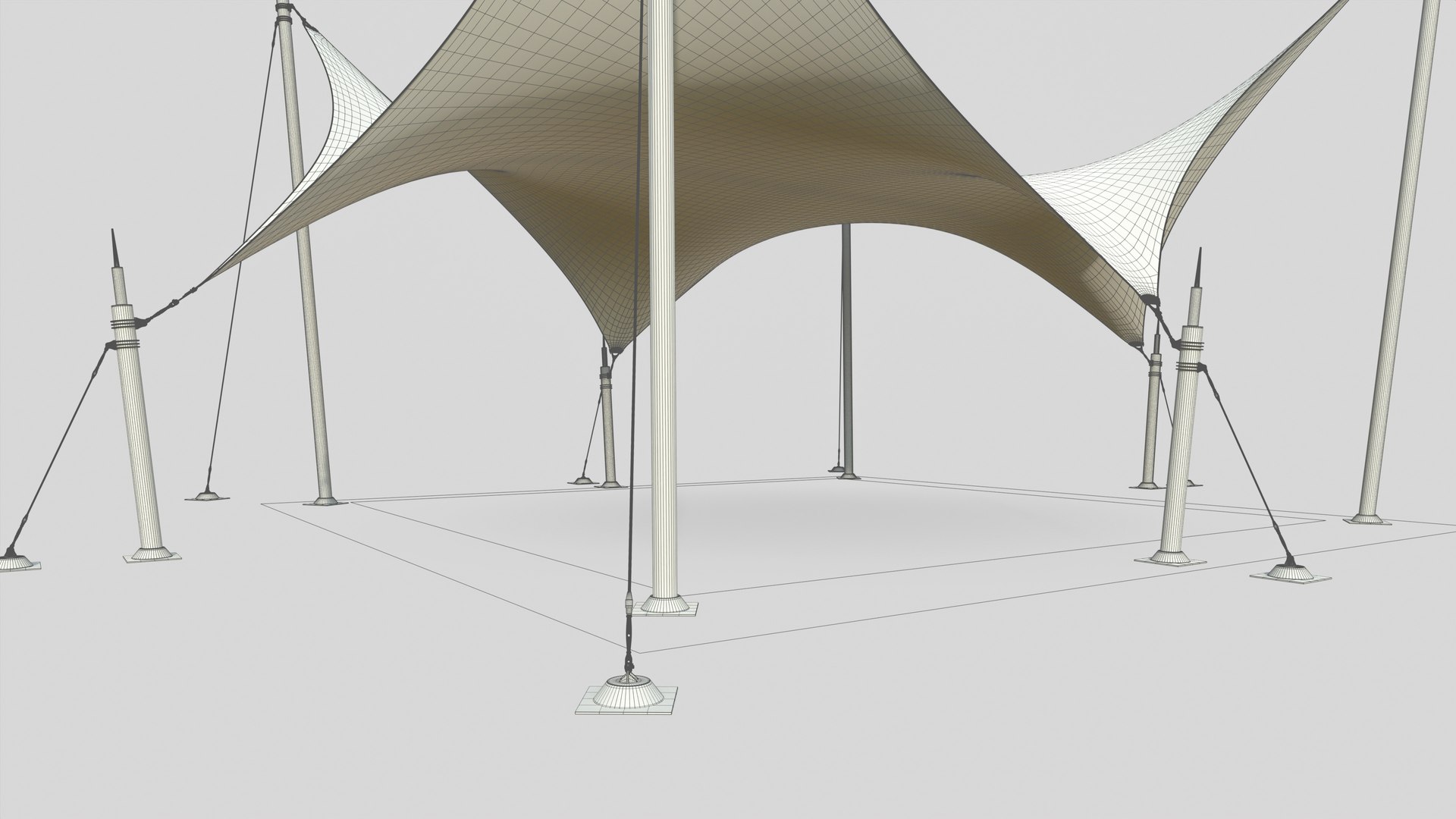 3D Innovative Tensile Structure - TurboSquid 2260263