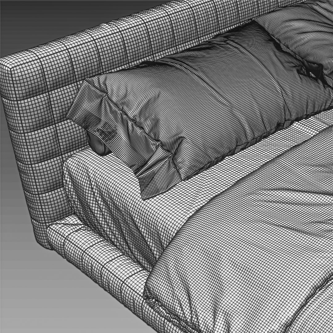 3D Minotti Twiggy Bed - TurboSquid 2183142