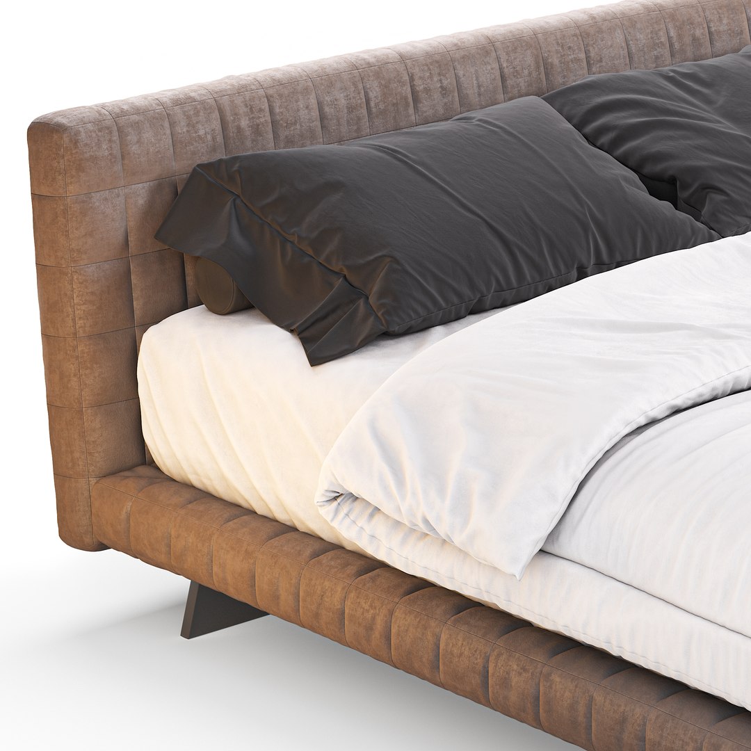 3D Minotti Twiggy Bed - TurboSquid 2183142