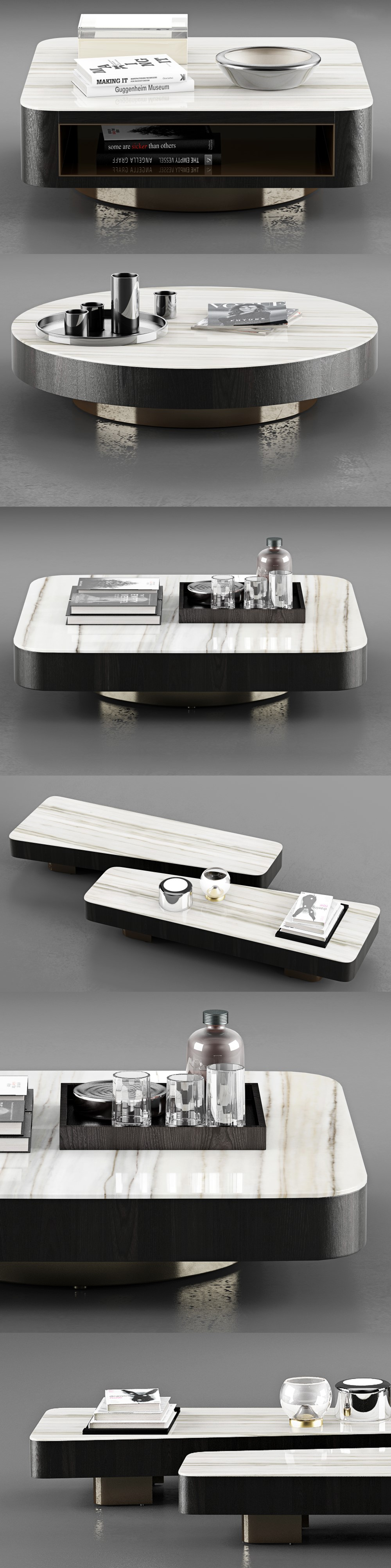 Minotti milton coffee tables 3D model - TurboSquid 1592041