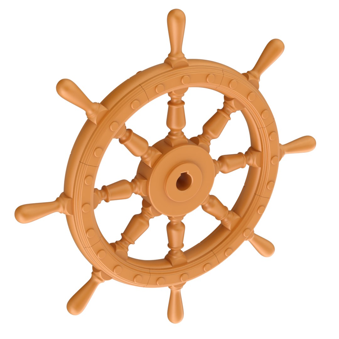3D Model 3D Printable Ship Wheel - TurboSquid 1862341