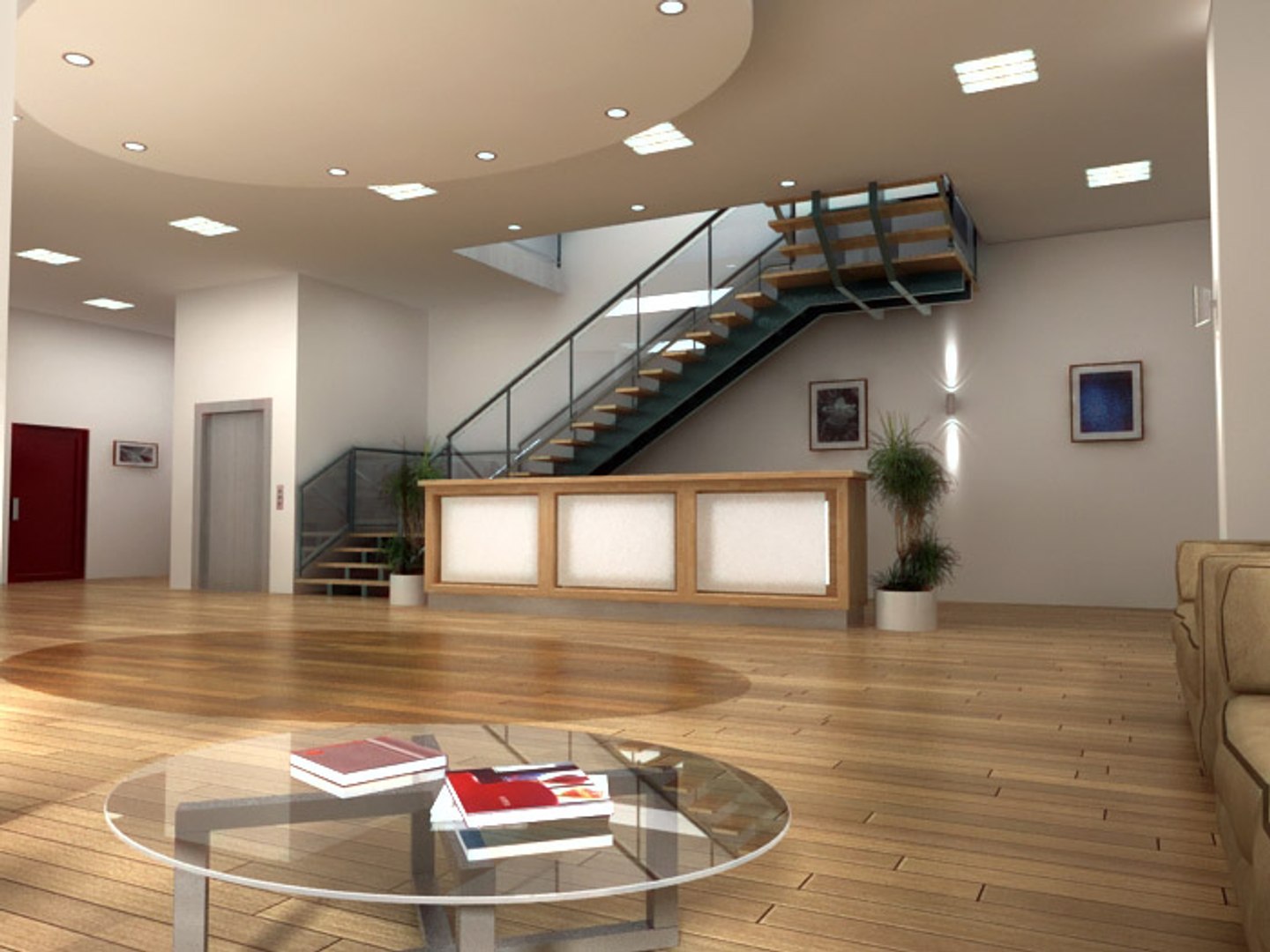 Complete Reception Scene 3d Model