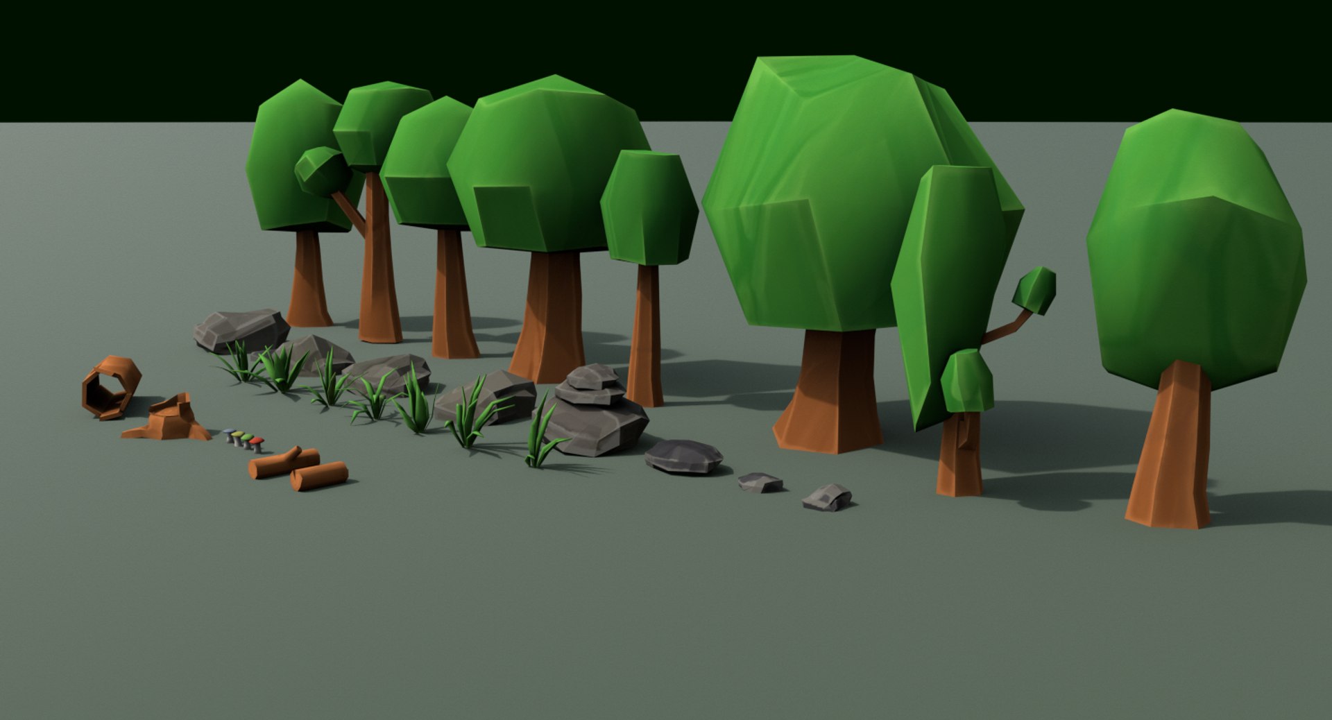 Cartoon Forest Tree 3D Model - TurboSquid 1316592