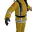 3d Fireman Ready Model