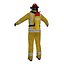 3d Fireman Ready Model