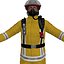 3d Fireman Ready Model