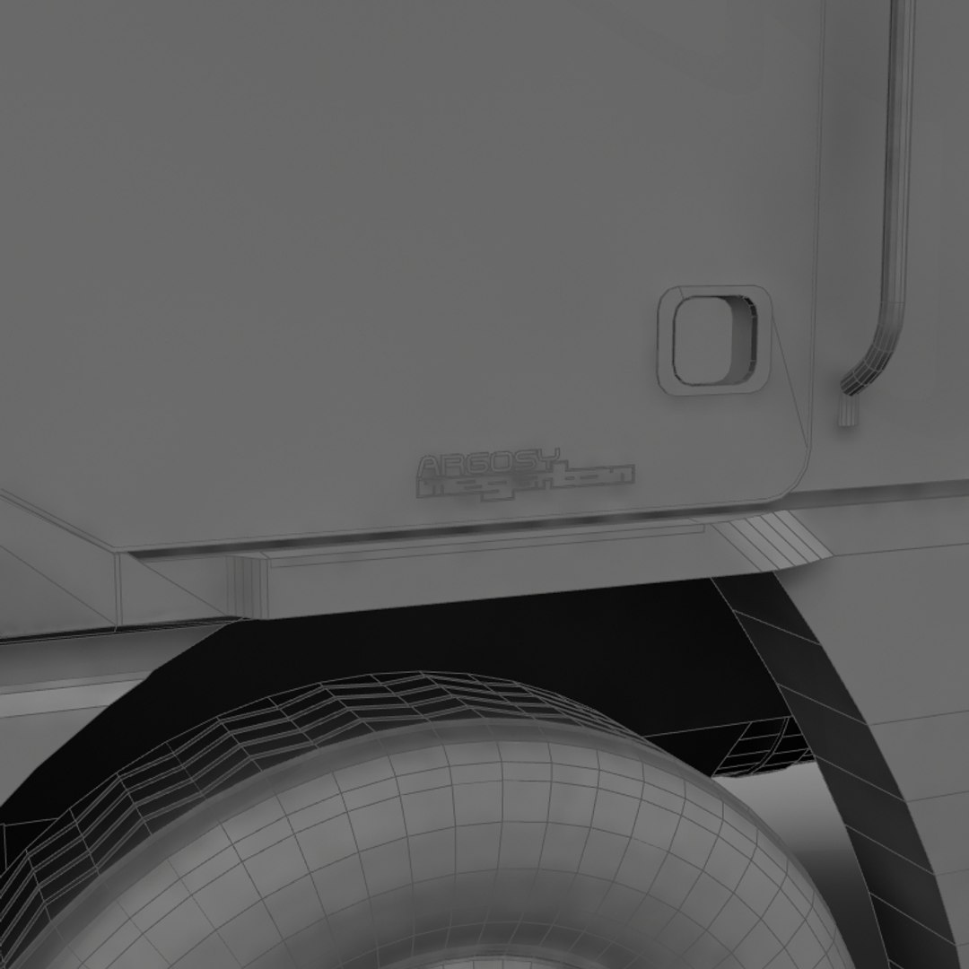 3d Freightliner Argosy Truck Van Model