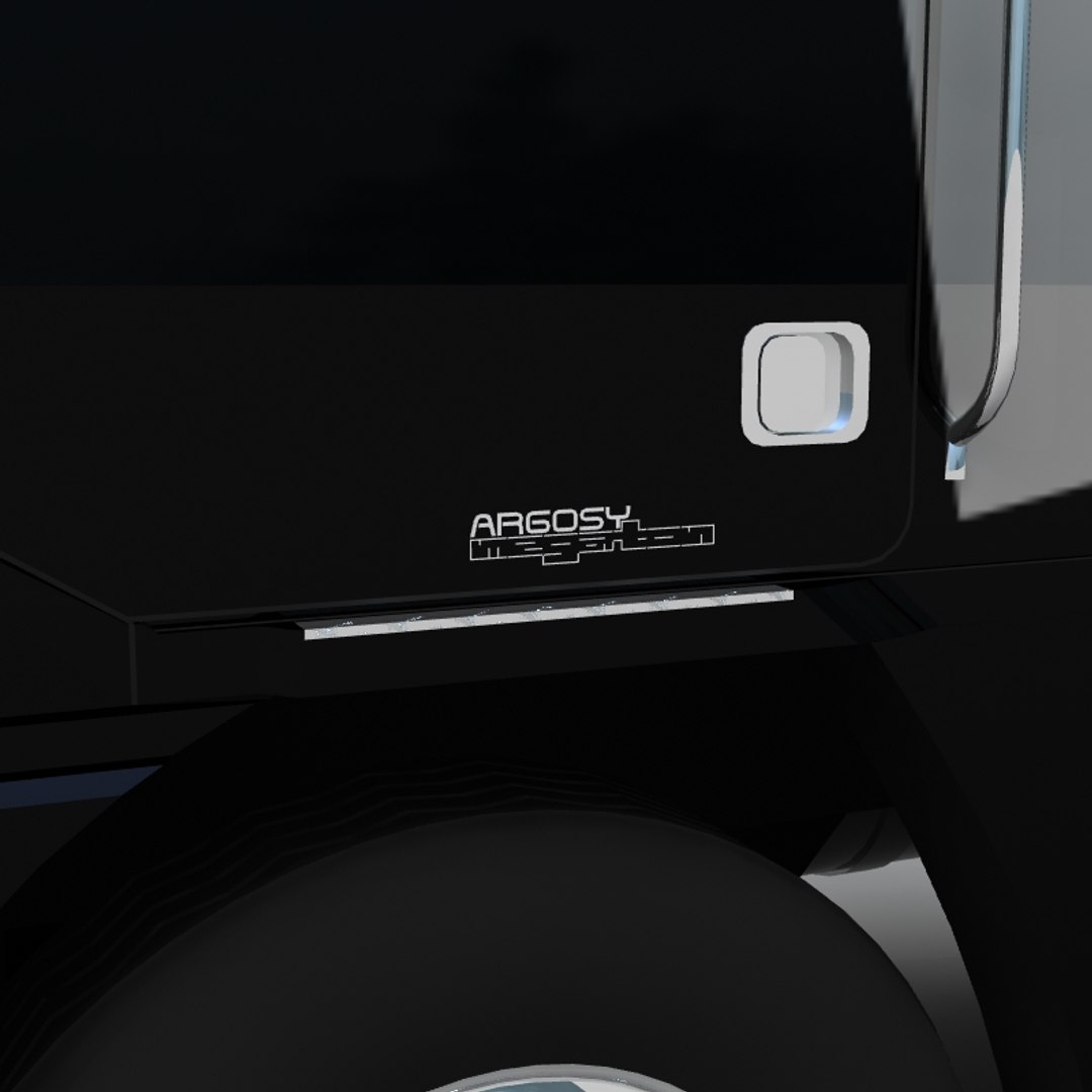 3d Freightliner Argosy Truck Van Model