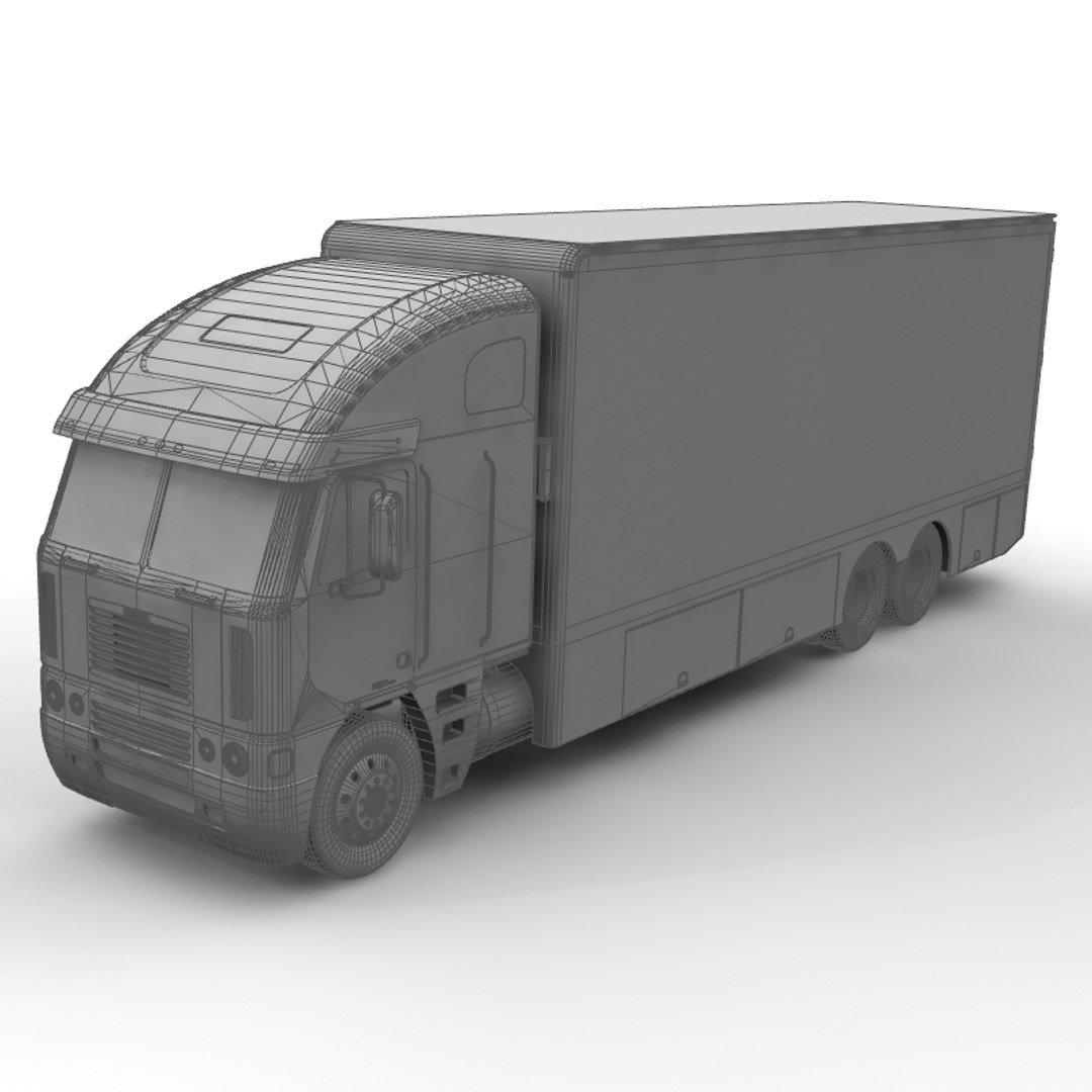 3d Freightliner Argosy Truck Van Model