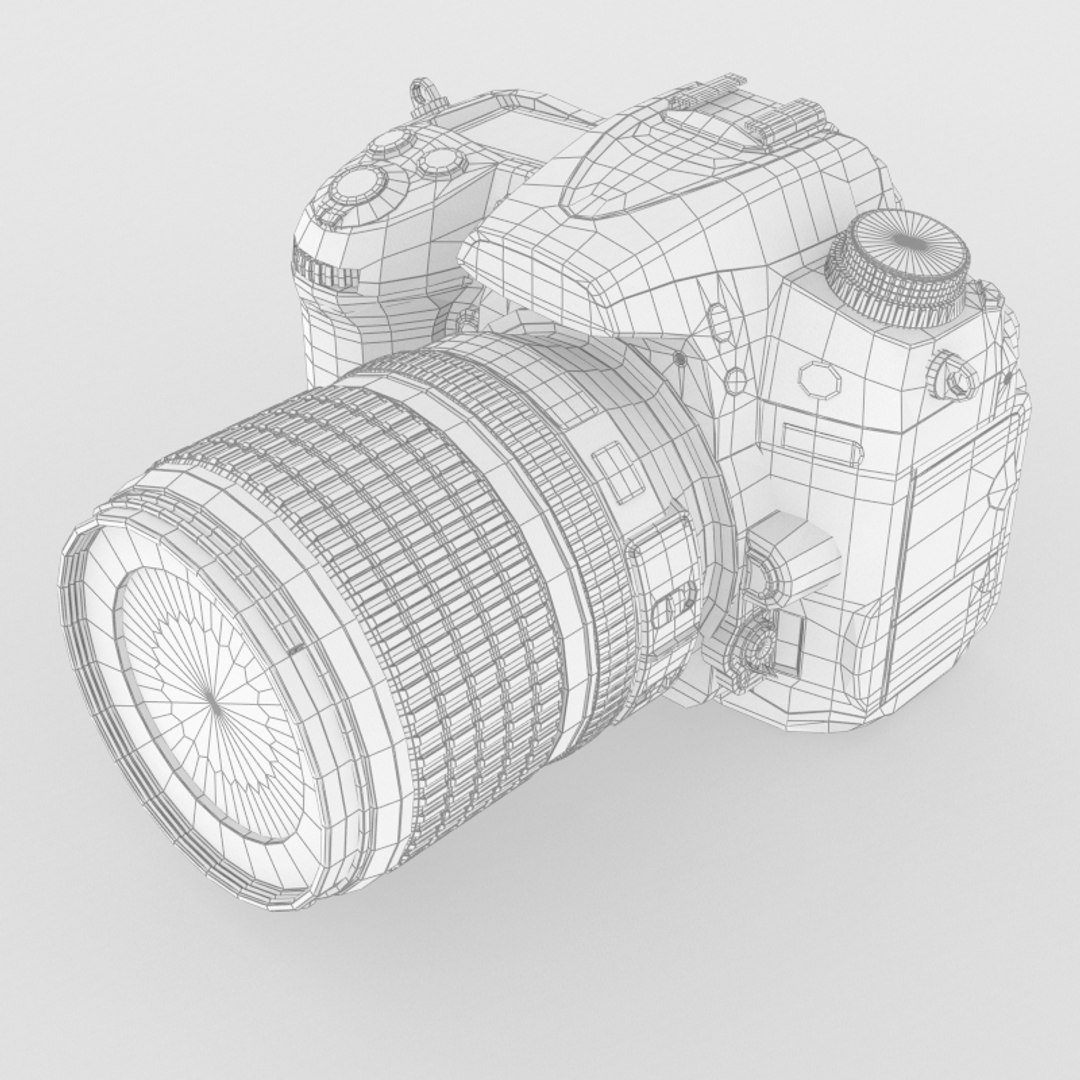 Nikon D7000 Dslr Camera 3d Model