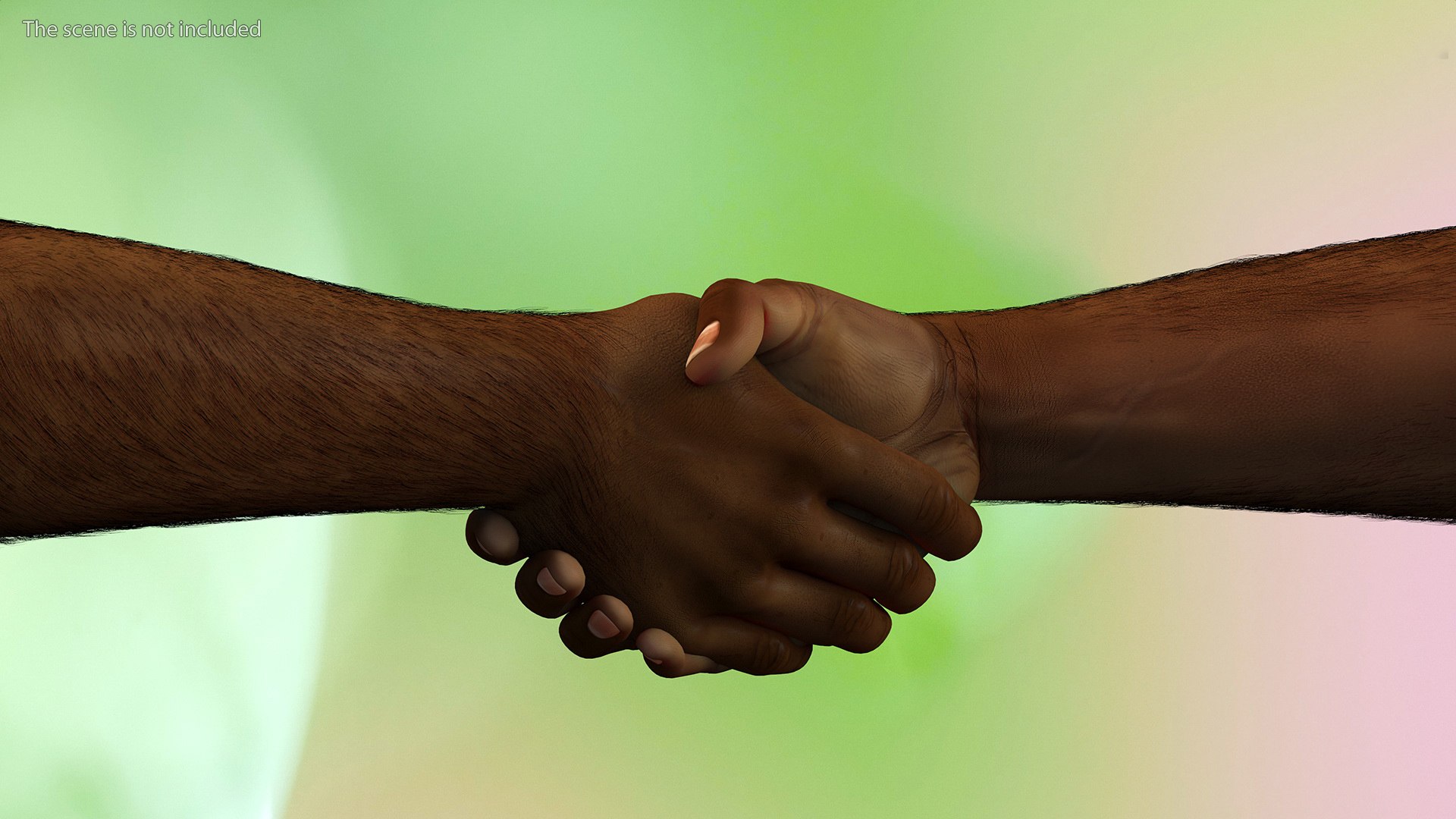 3D Model Handshake African Man Hands With Fur - TurboSquid 2112345