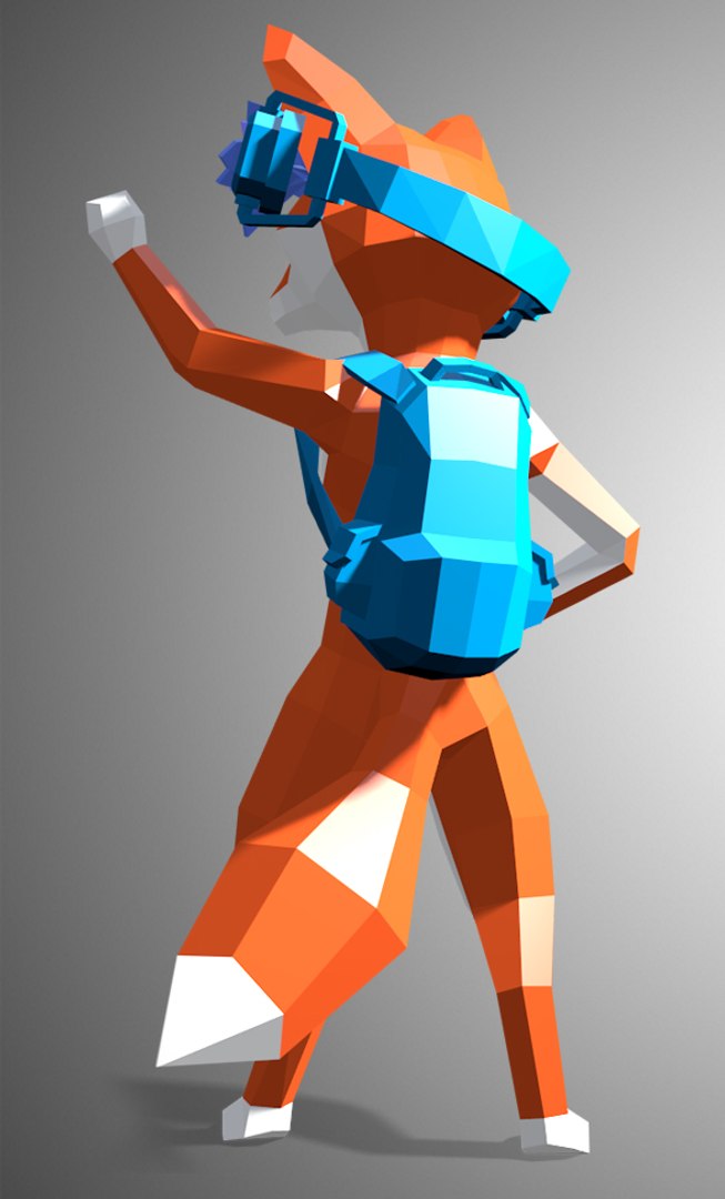 Stylized Fox 3d Model