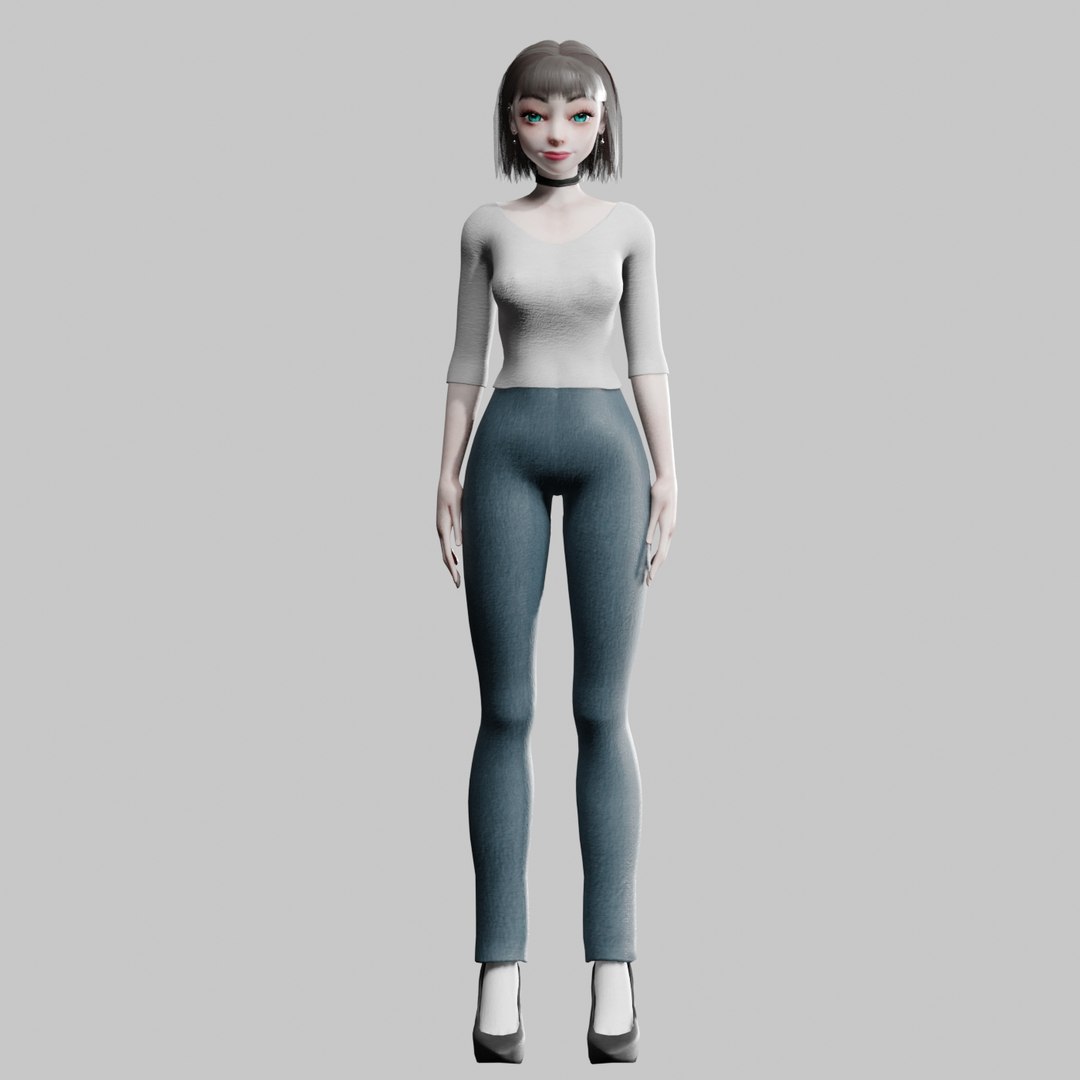 Sweet Cute Woman V29790 3D Model - TurboSquid 2276947