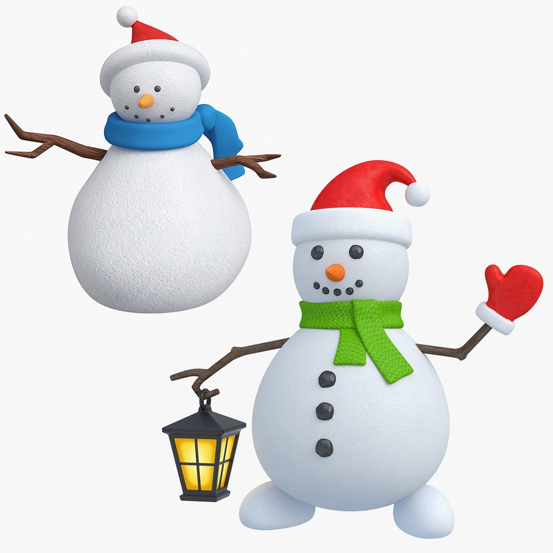 3D Snowman Coolection 1 - TurboSquid 2322628