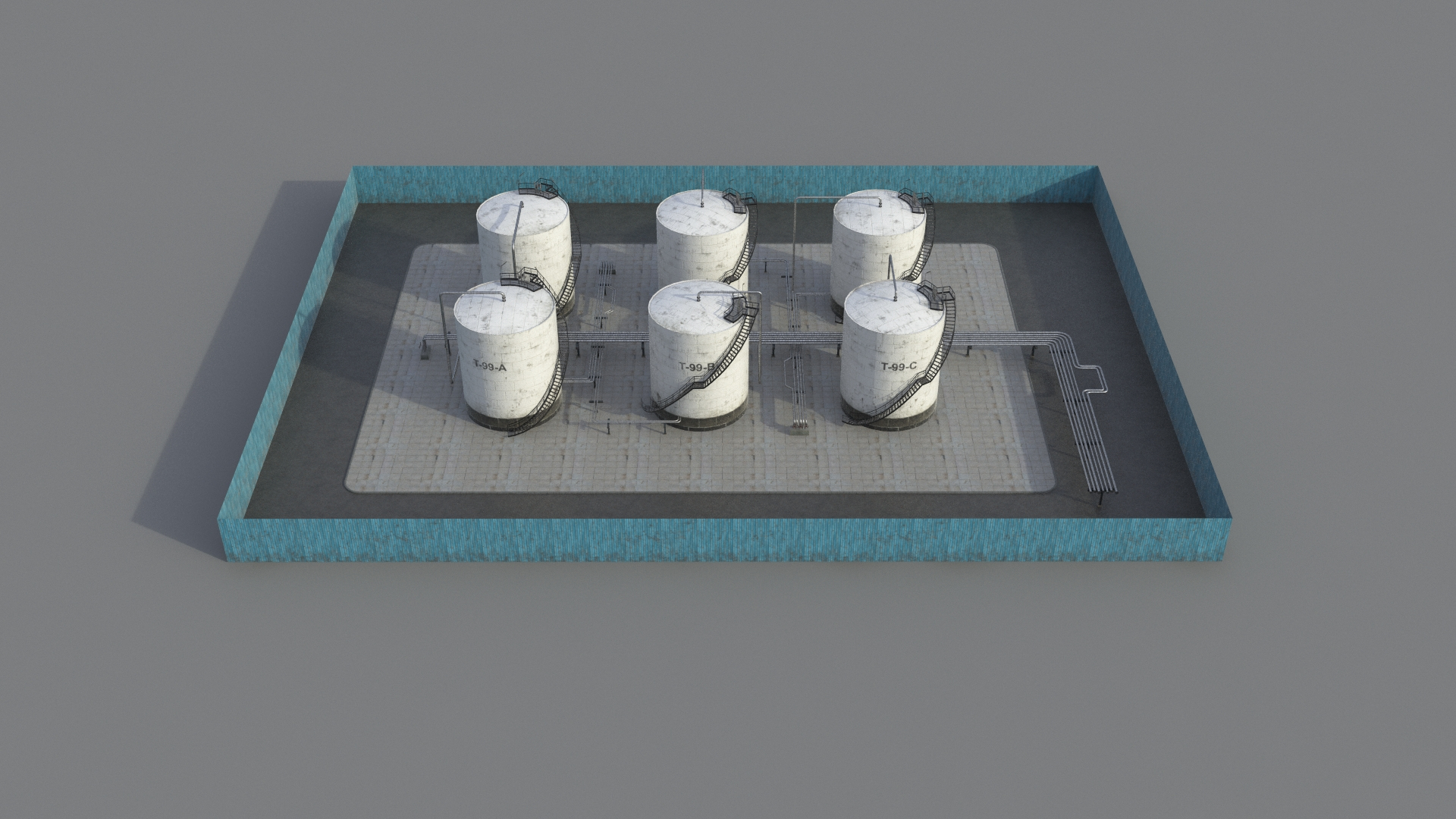 Refinery Tank 3D - TurboSquid 1668533