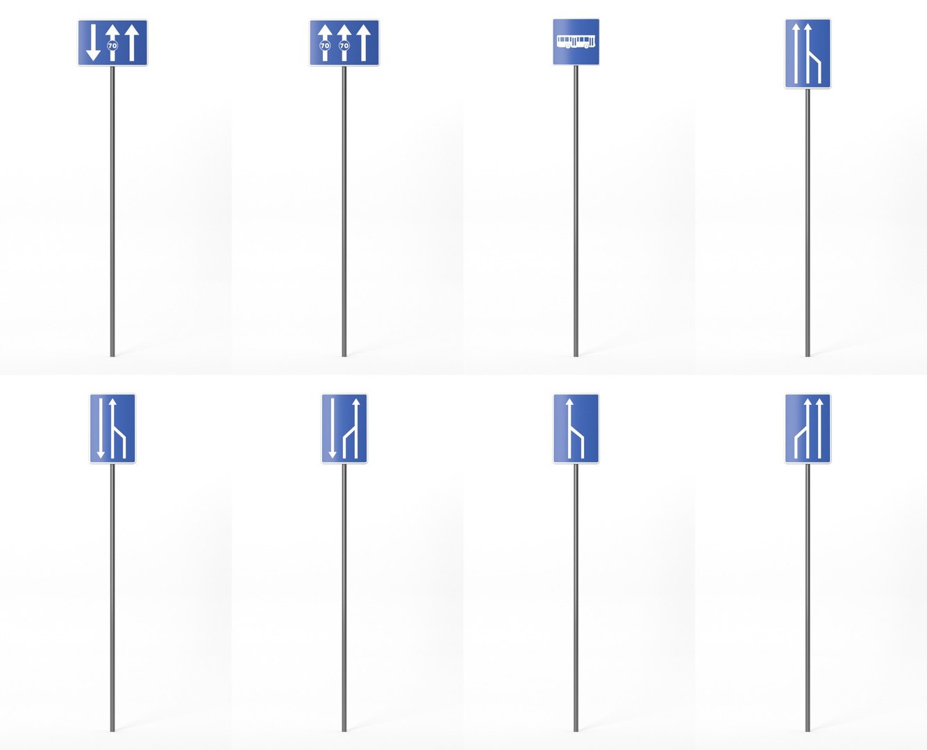 3D 285 Spanish Traffic Road Sign Pack ES Model - TurboSquid 1780664