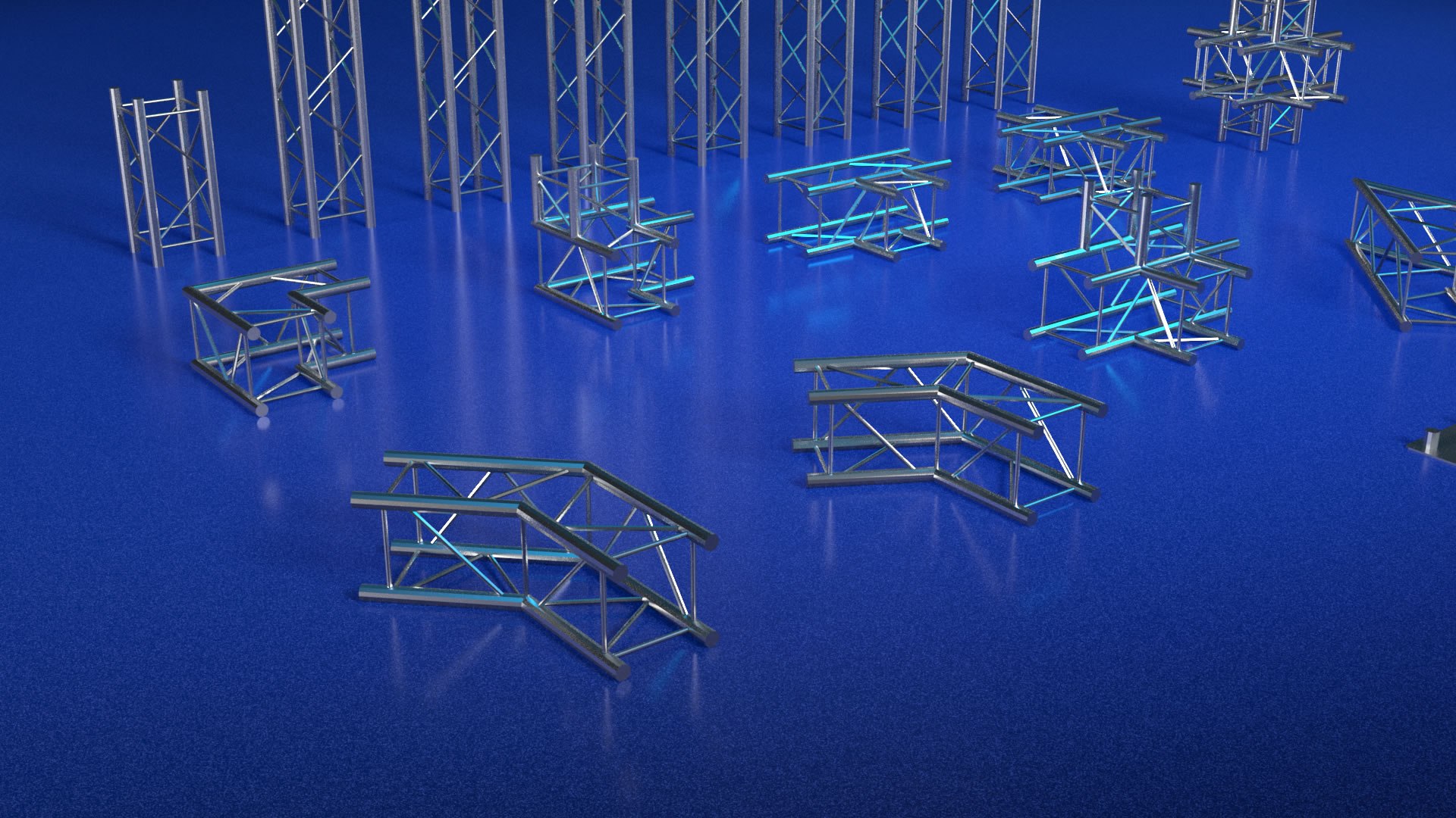 3D Truss Exhibition - TurboSquid 1672072