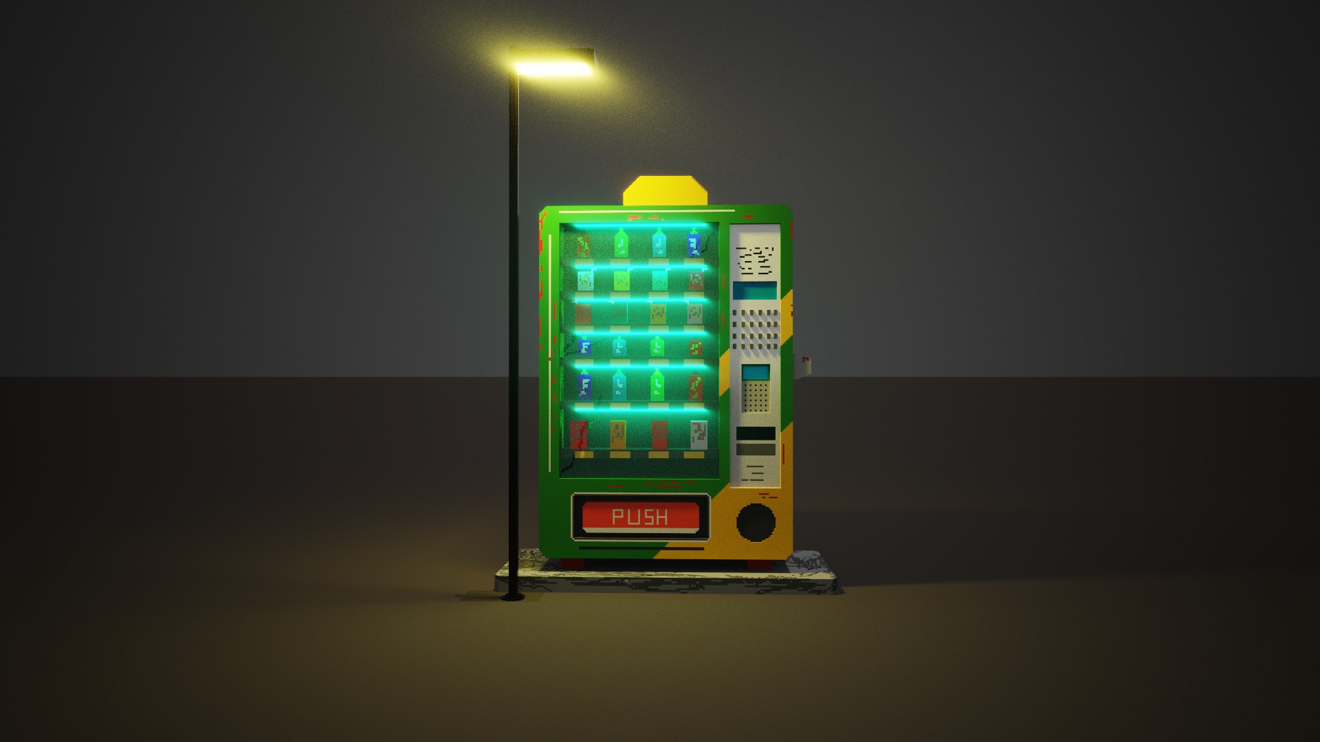 3D pixel Voxel post apocalyptic vending machine 3D model - TurboSquid ...