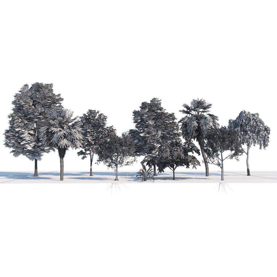 Landscape Trees Collection Low Poly 3D Model - TurboSquid 2022616