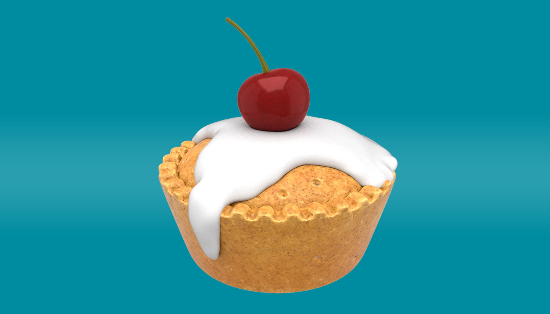 Cherry Bakewell 3D Model - TurboSquid 1405682
