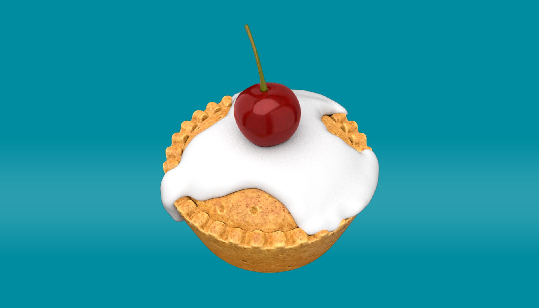 Cherry Bakewell 3D Model - TurboSquid 1405682