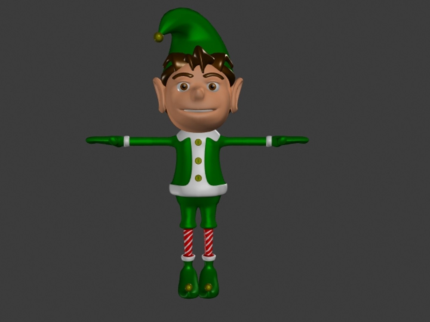 Character Christmas Elf 3d Model