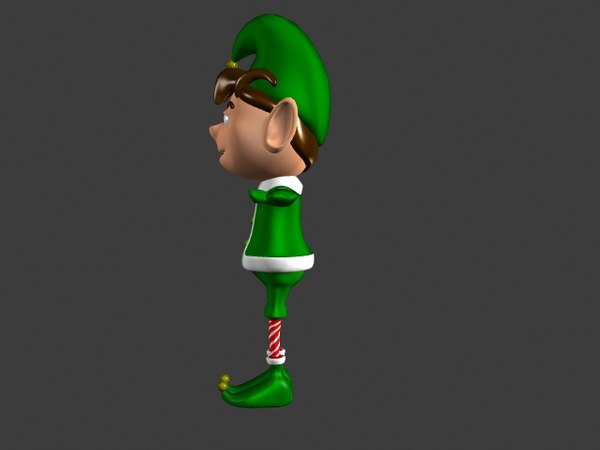 character christmas elf 3d model