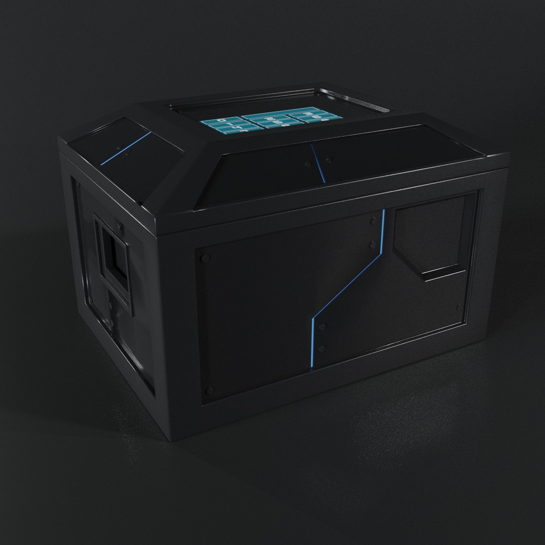 Sci-Fi Box Container 3D - TurboSquid 1976392