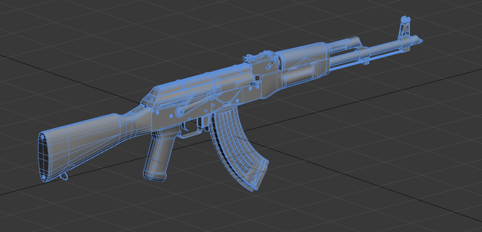 3d Model Akm Rifle
