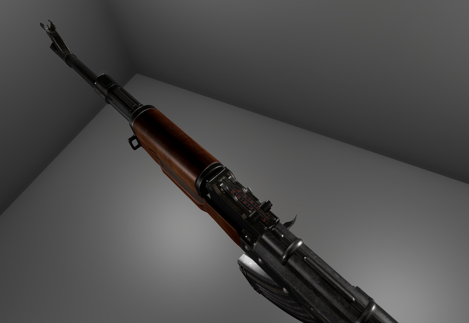 3d Model Akm Rifle