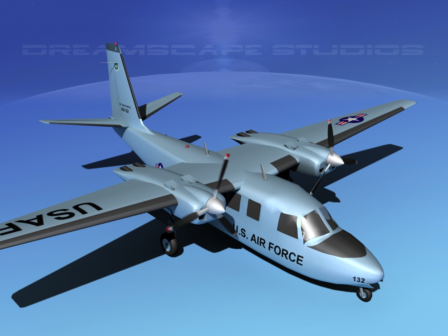 3d propellers aero commander 560 model