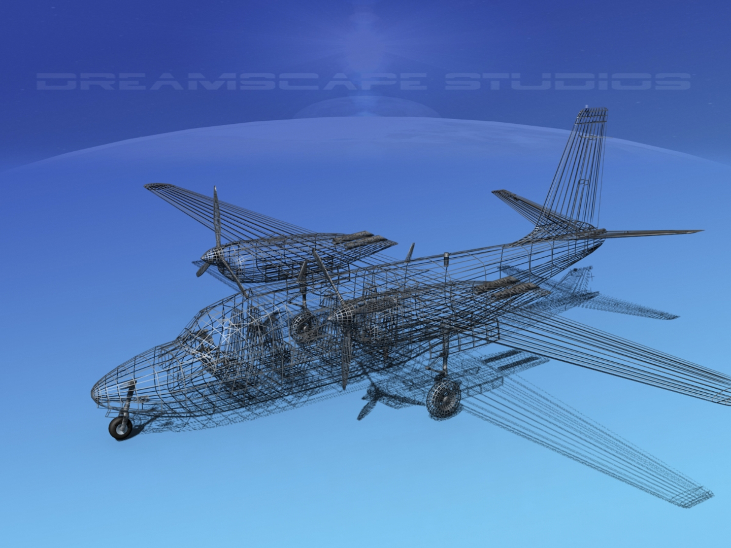 3d propellers aero commander 560 model