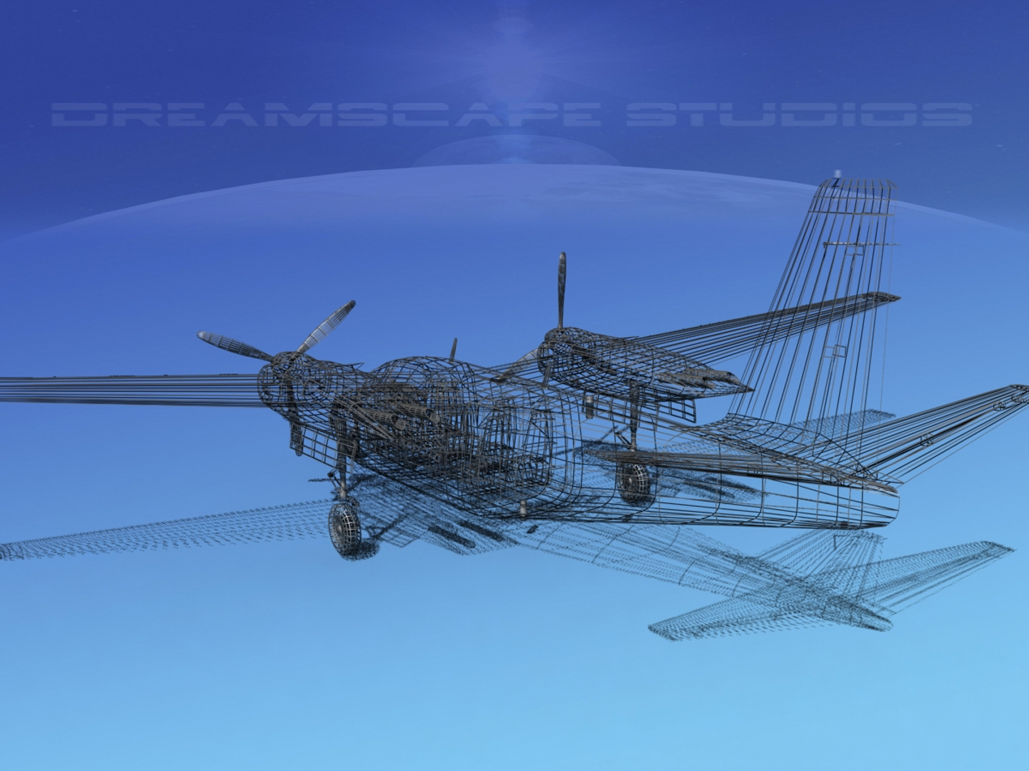 3d propellers aero commander 560 model