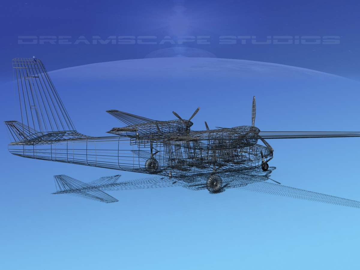 3d propellers aero commander 560 model