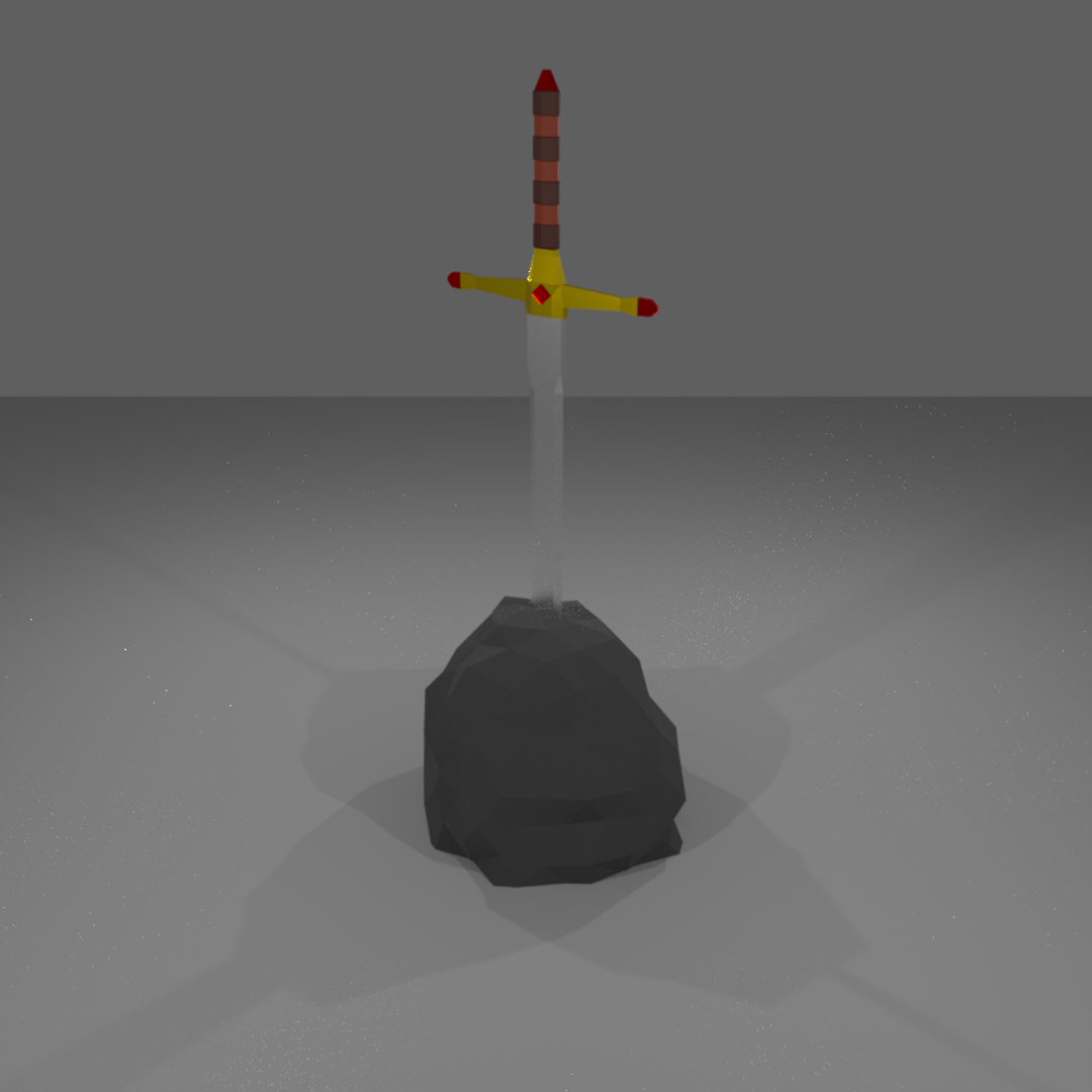 3D Low-poly Sword Stone - TurboSquid 1172436