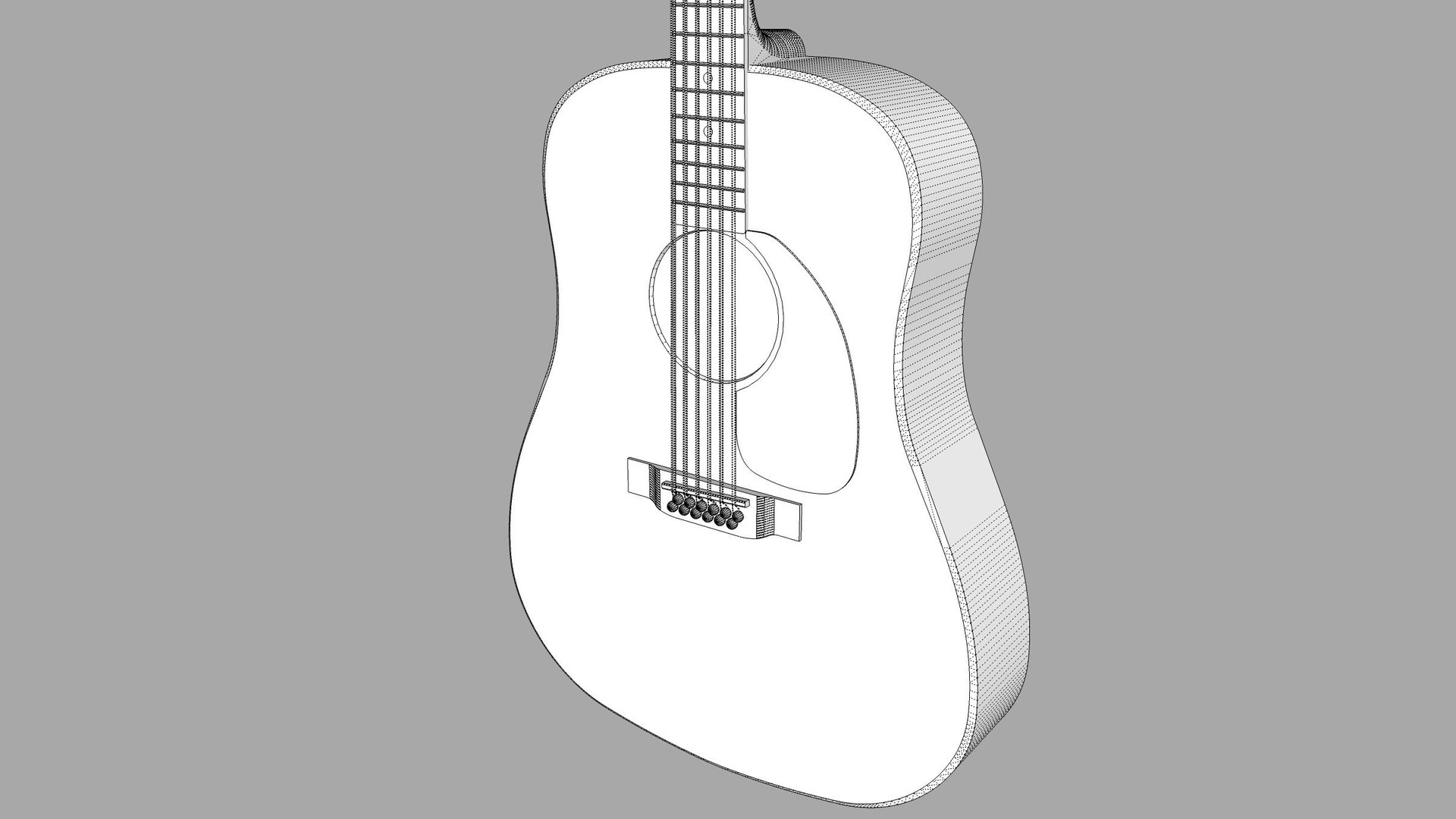 3D Acoustic Guitar - 12 String Model - TurboSquid 2251350