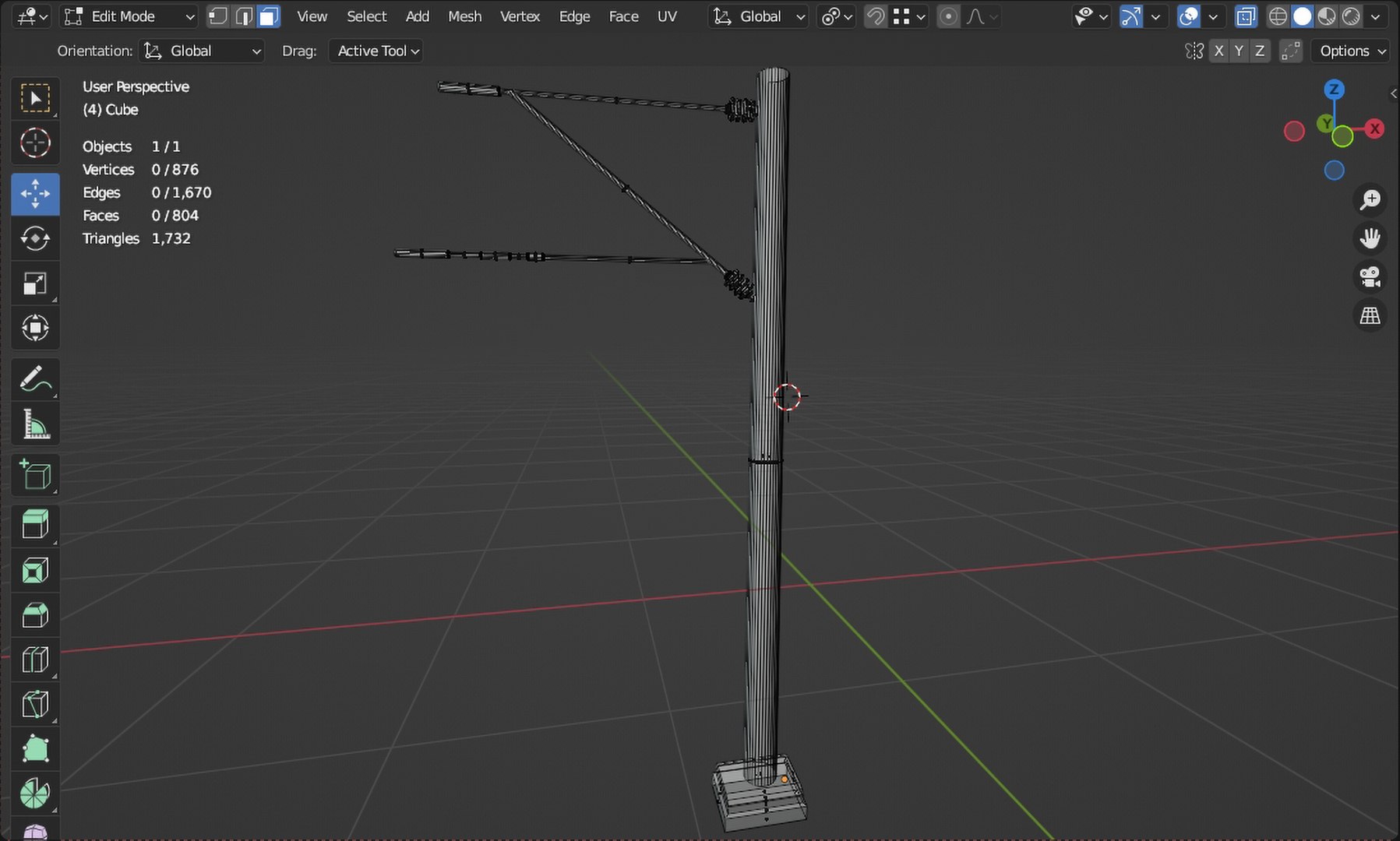 3D Concrete Catenary Mast Model - TurboSquid 2046678