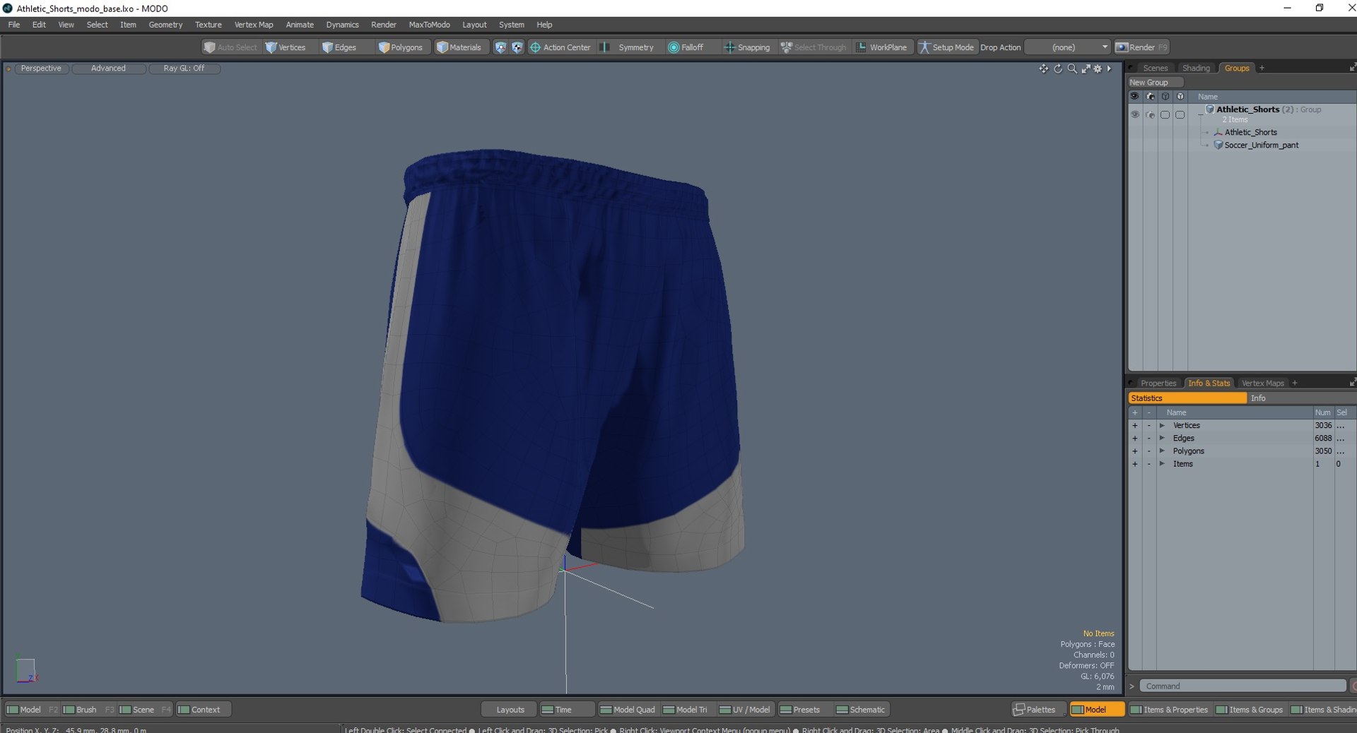3D Athletic Shorts Model - TurboSquid 2236312