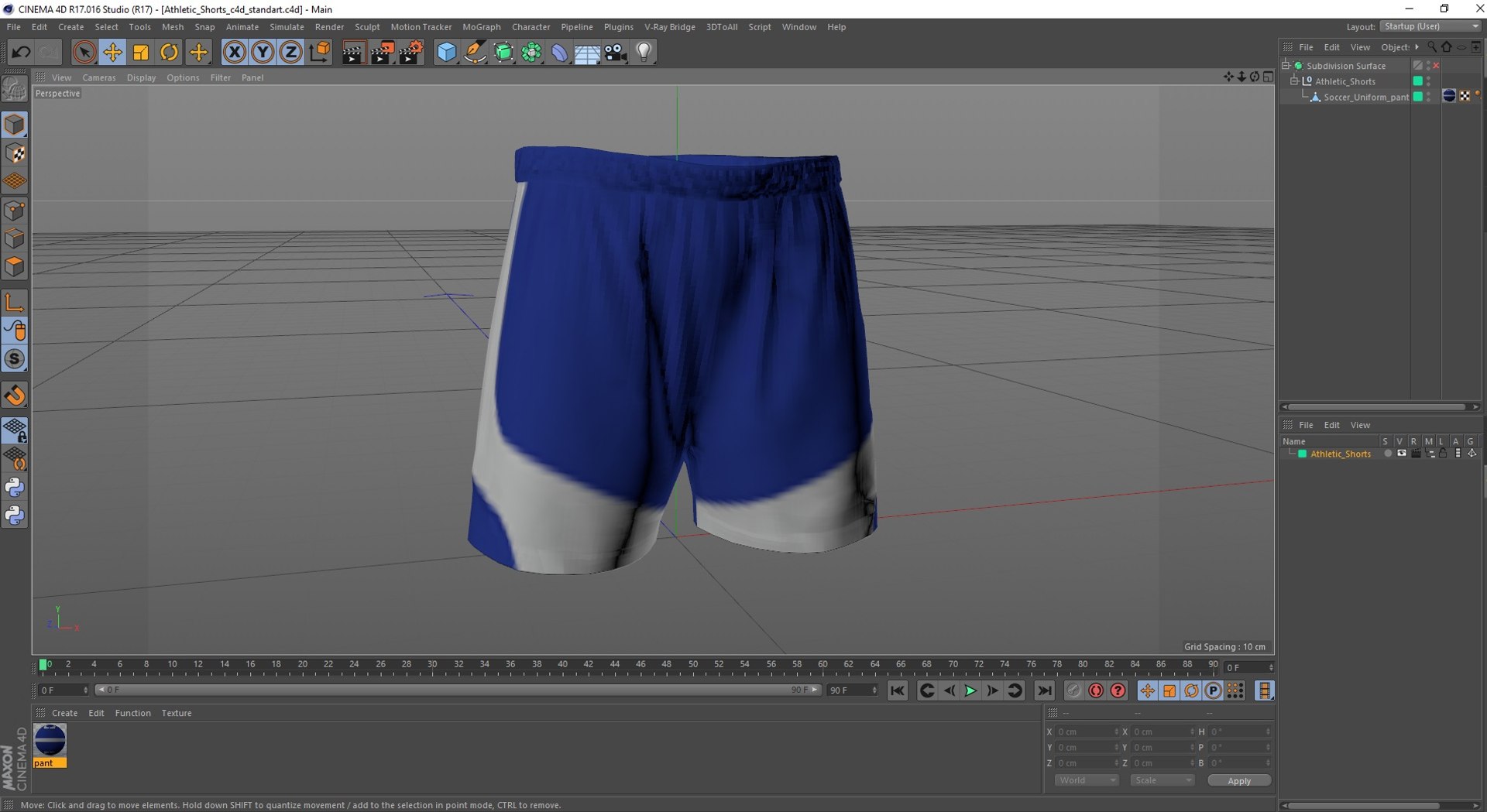 3D Athletic Shorts Model - TurboSquid 2236312