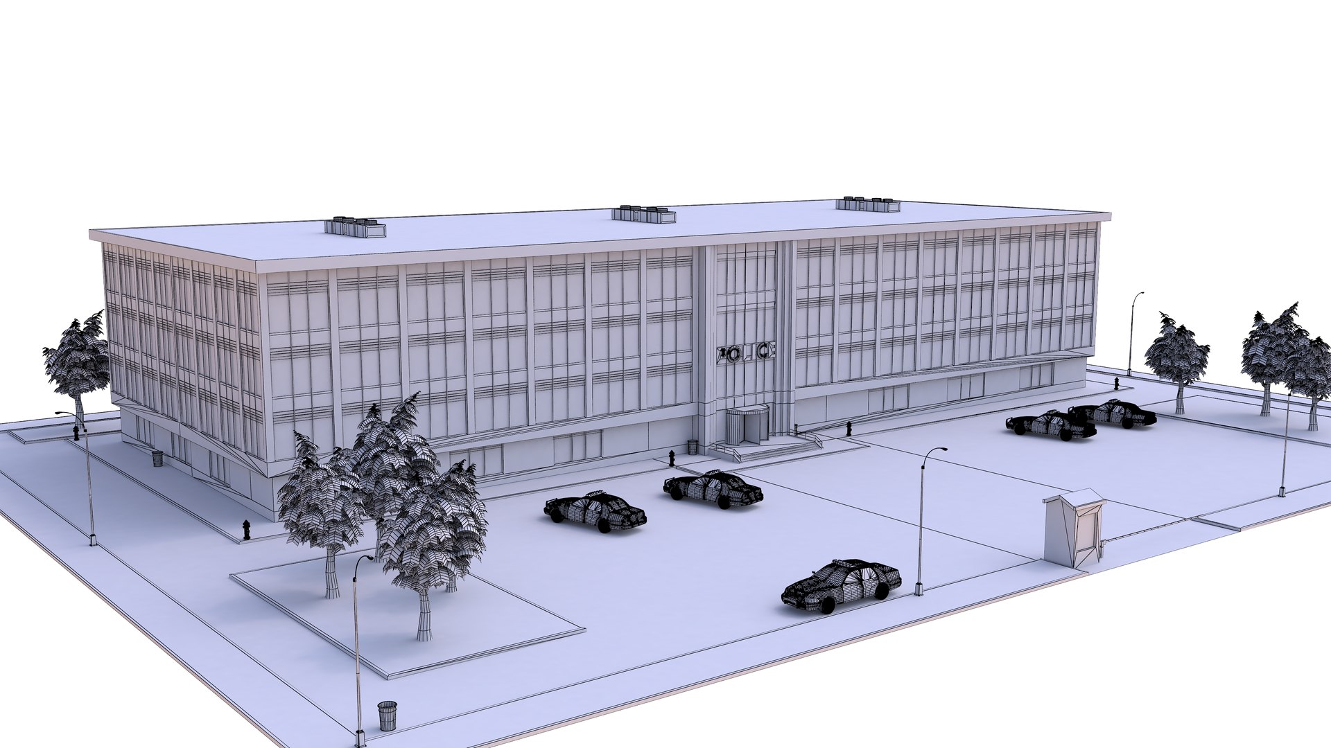 Police Station 3D Model - TurboSquid 1564658