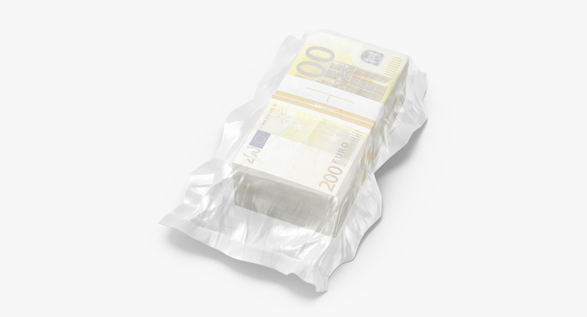 Wrapped bill - euro money 3D - TurboSquid 1233236