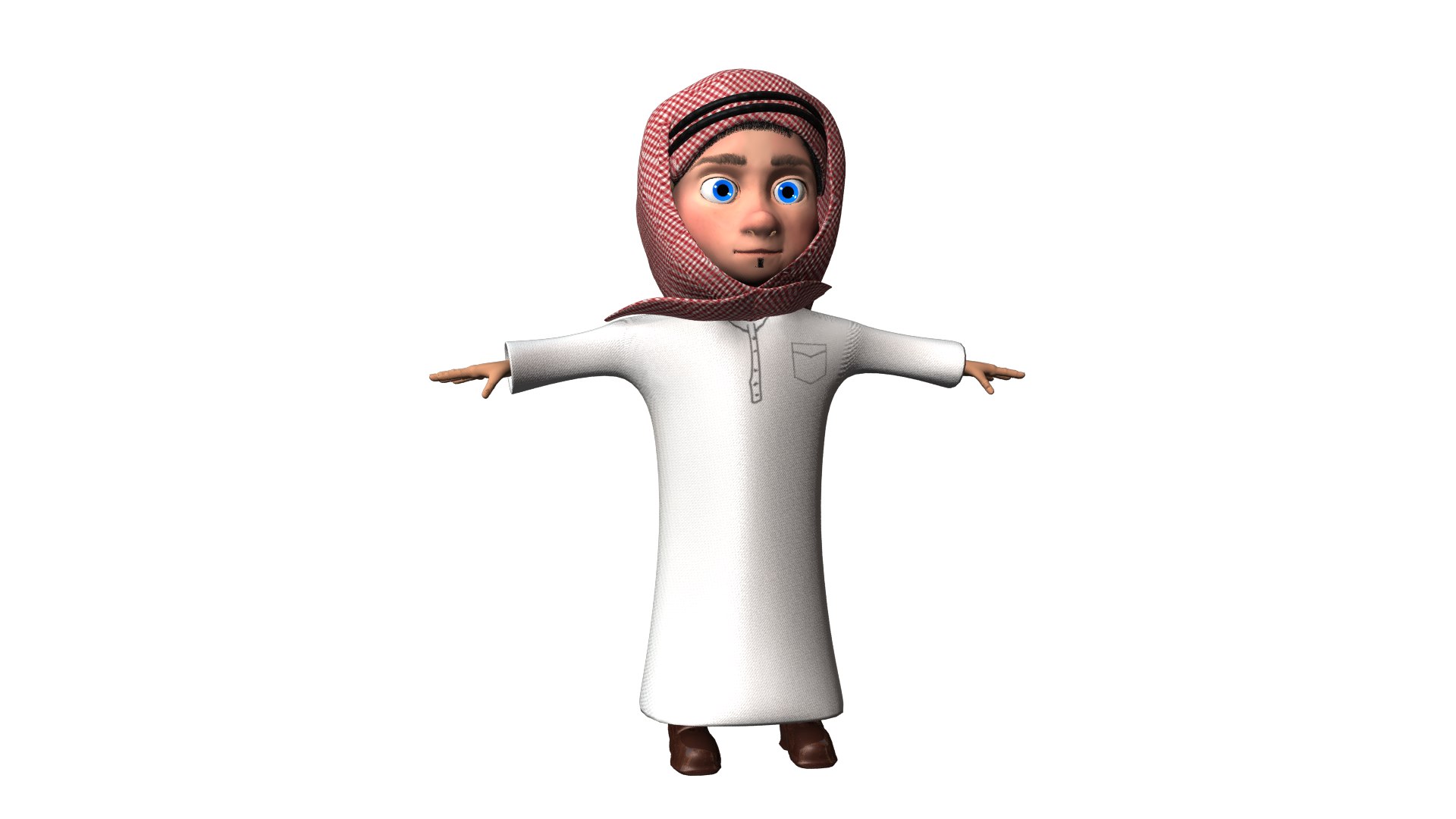 3D Arab Cartoon - TurboSquid 1161339