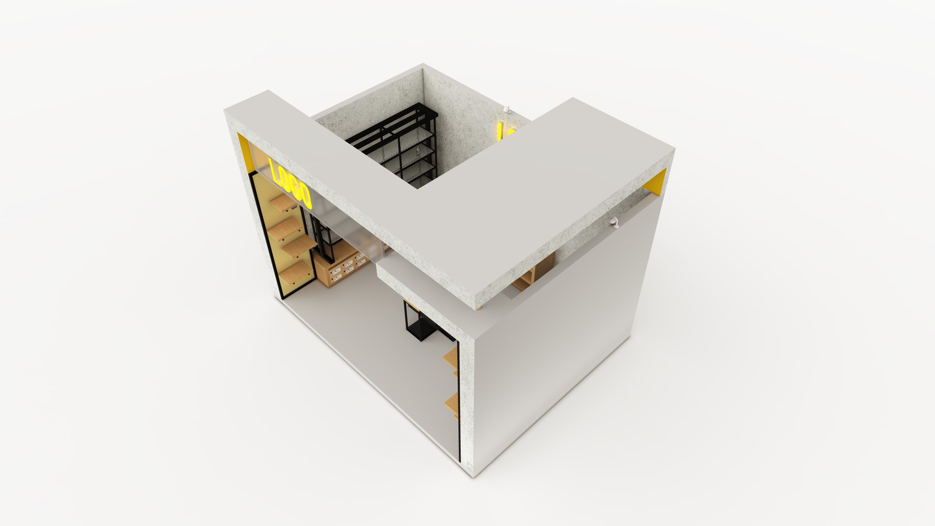 3D Booth One Side Open With Size 3x4 - TurboSquid 2234197