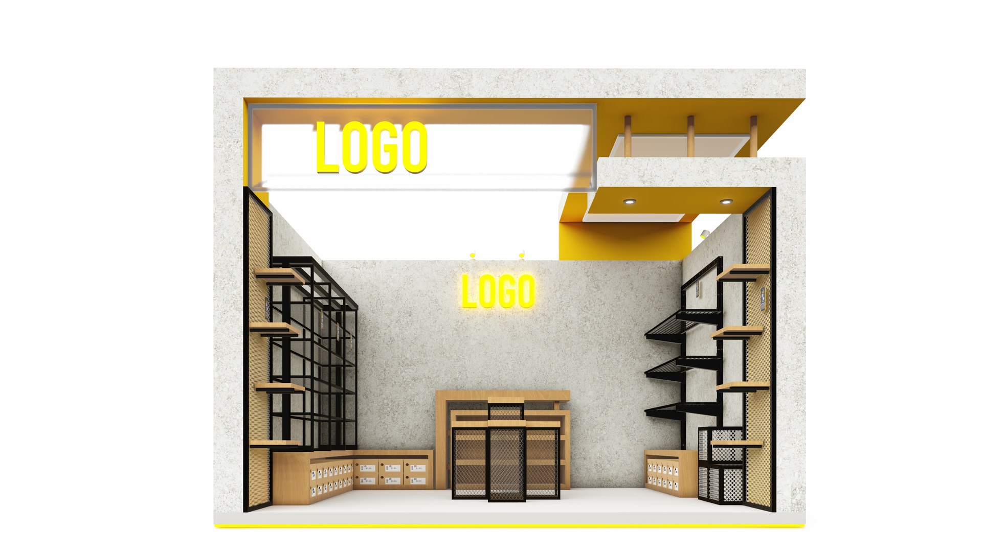 3D Booth One Side Open With Size 3x4 - TurboSquid 2234197