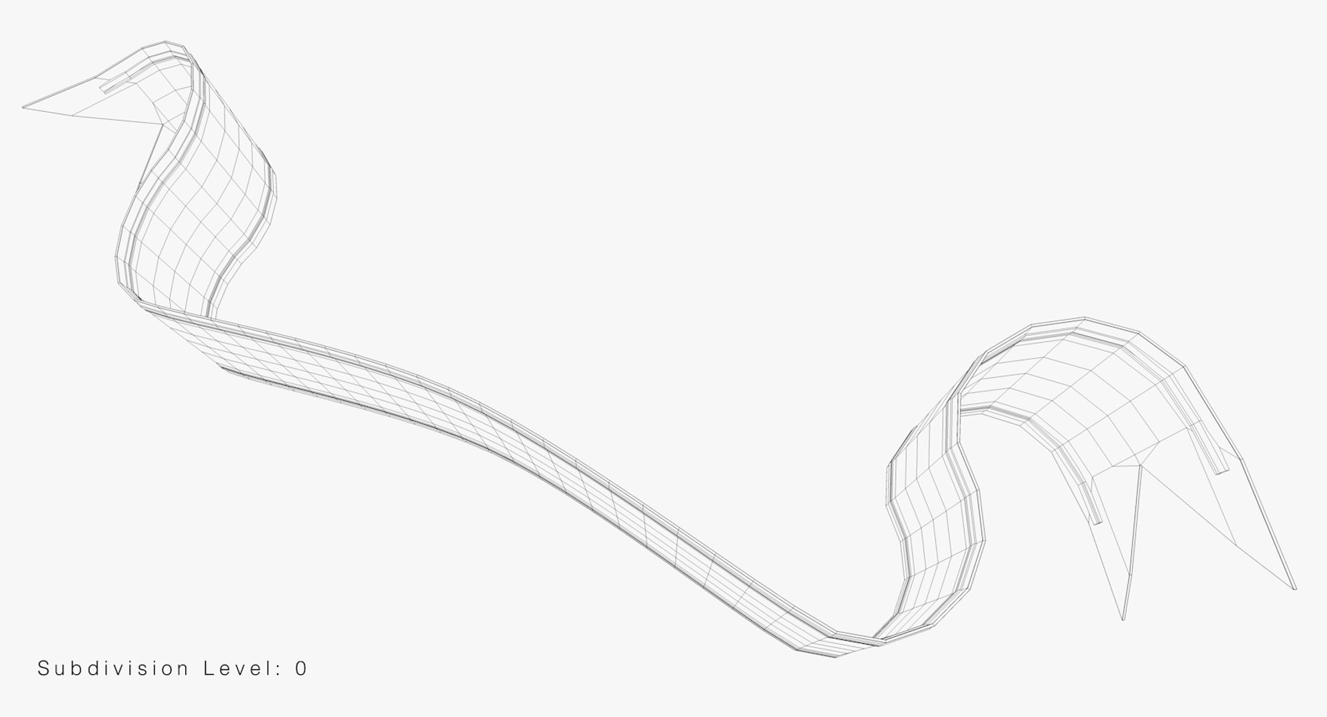 3D floating ribbon lines singleline - TurboSquid 1328266