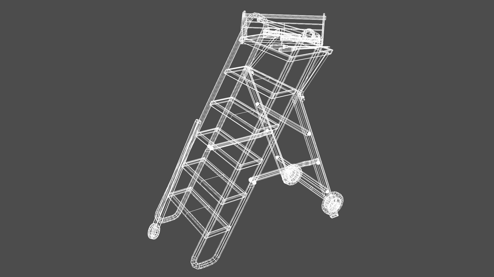 Step Stool With Tools Low-poly 3D Model Model - TurboSquid 2372348